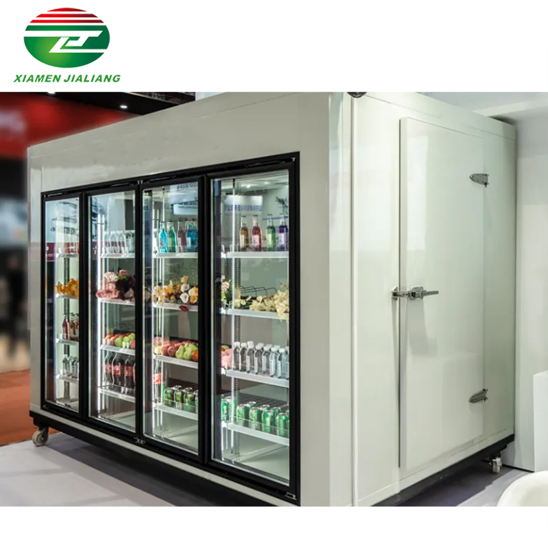 Cold Room With Glass Front Freezer For Beverage